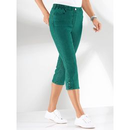 WITT Damen Caprijeans mit Nieten-Verzierung, smaragd, Gr&ouml;&szlig;e 19