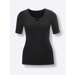 w&auml;schepur w&auml;schepur Damen Kurzarm Spenzer, schwarz, Gr&ouml;&szlig;e 46