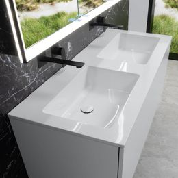 neoro n50 ultraflacher Doppel-M&ouml;belwaschtisch B: 120,5 T: 51,5 cm, BN0099WH,
