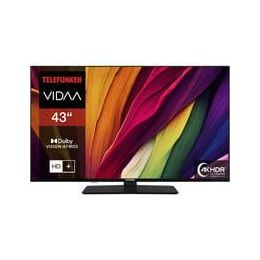 Telefunken XU43VP750M, LED-Fernseher 108 cm (43 Zoll), schwarz, UltraHD/4K, Triple-Tuner, SmartTV, VIDAA-Betriebssystem