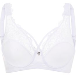 w&auml;schepur Damen Entlastungs-BH mit B&uuml;gel mit transparenter Spitze wei&szlig; Gr&ouml;&szlig;e 90B