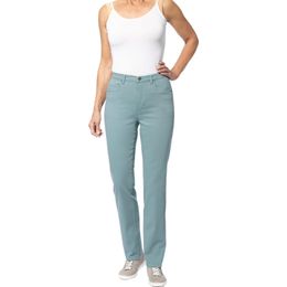 Damen 5-Pocket-Hose mit seitlichem Dehnbund jade, Gr&ouml;&szlig;e 24