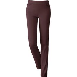 Damen Stretch-Jeans mit Rundum-Dehnbund bordeaux, Gr&ouml;&szlig;e 36