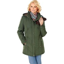 Damen Steppjacke mit Weitenregulierung khaki, Gr&ouml;&szlig;e 48