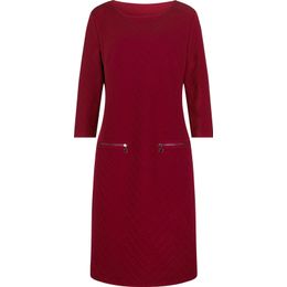 CRÉATION L Damen Druckkleid in Jersey-Jacquard-Qualität dunkelrot Größe 36