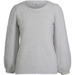 Heine Damen Strickpullover aus Flauschgarn hellgrau, Gr&ouml;&szlig;e 34