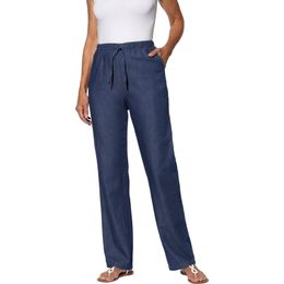 Damen Jeans mit weitem Bein blue-stone-washed, Gr&ouml;&szlig;e 38