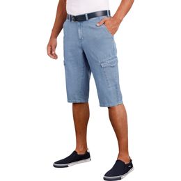 Herren Jeansbermudas mit 6 Taschen blue-bleached, Gr&ouml;&szlig;e 50