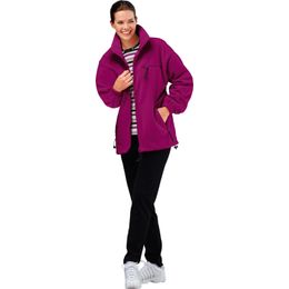Damen Fleecejacke mit elastischen &Auml;rmelb&uuml;ndchen fuchsia, Gr&ouml;&szlig;e 36/38