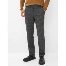 Eurex By Brax Herren Flatfronthose Style THILO CHECK GREY, dunkelgrau, Gr. 24