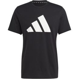 Adidas Funktionsshirt Herren - schwarz - Gr. XL - Polyester/Baumwolle