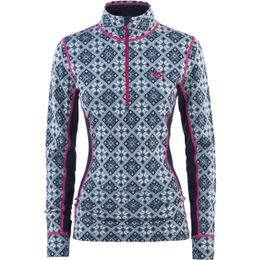 KARI TRAA Rose Funktionsshirt Damen - blau - Gr. S - Merinowolle
