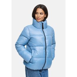 Winterjacke Marikoo "Hazalee", Damen, Gr. L, powder blau, Obermaterial: 100% Polyester; Futter: 100% Polyester; Wattierung: 100% Polyester; Ärmelfutter: 100% Polyester, Jacken, mit leicht gläzendem Obermaterial und hohem Kragen