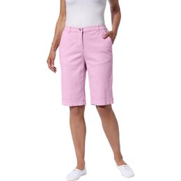 Damen Jeansbermudas mit Dehnbund hinten ros&eacute;, Gr&ouml;&szlig;e 38