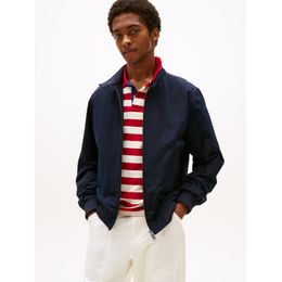 Blouson Tommy Hilfiger "HARRINGTON JACKET", Herren, Gr. XXL, blau (desert sky), Web, Obermaterial: 85% Polyester, 15% Polyamid, elastischer Bund, Jacken Blouson, Freizeitjacke, &Uuml;bergangsjacke