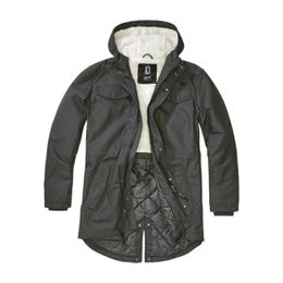 Wintermantel Brandit "Brandit Herren Marsh Lake Parka", Herren, Gr. L, grau (anthrazit), 80% Polyester, 20% Baumwolle, Mäntel