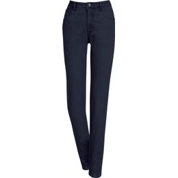 Damen 5-Pocket-Jeans mit bestickten Ges&auml;&szlig;taschen marine, Gr&ouml;&szlig;e 38