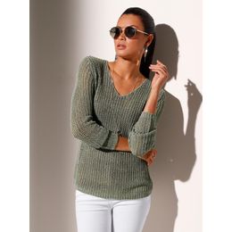 CR&Eacute;ATION L Strickpullover CREATION L "Pullover", Damen, Gr. 50, gr&uuml;n, 80% Polyacryl, 20% Polyamid, unifarben, Pullover Strickpullover