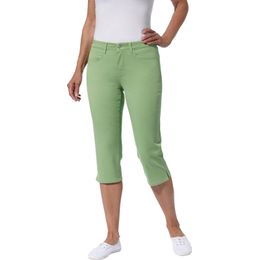 Damen Caprijeans mit seitlichem Dehnbund eucalyptus, Gr&ouml;&szlig;e 40