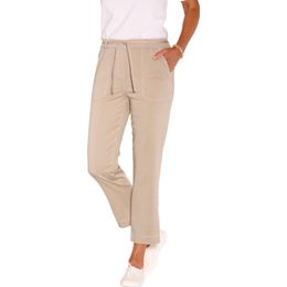 Damen 7/8-Jeans Schlupfform, mit Dehnbund beige, Größe 46