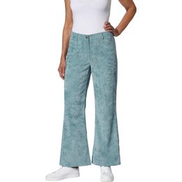 Damen Cordhose in ausgestellter Form jade, Gr&ouml;&szlig;e 38