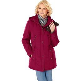 Damen Steppjacke mit Weitenregulierung weinrot, Größe 48
