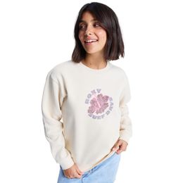 Sweatshirt Roxy "Surf Stoked Brushed", Damen, Gr. XS, parchment, 60% Baumwolle, 40% Polyester, Sweatshirts Sweatshirt
