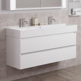 pianura Stella Waschtisch mit Unterschrank 121 cm, mit 2 Hahnlöchern