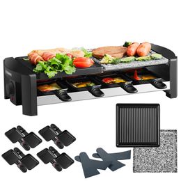 Steinborg Raclette Grill f&uuml;r 8 Personen m. kombinierter Grillfl&auml;che 1300W