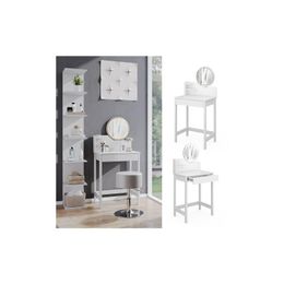 VICCO Schminktisch Surrey Wei&szlig; 60 cm mit LED-Spiegel