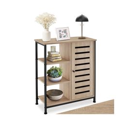 TecTake&reg; Sideboard, Industrial Style, Ablage und 3 offene F&auml;cher, mit h&ouml;henverstellbaren Kunststofff&uuml;&szlig;en, 70 x 32 x 82 cm