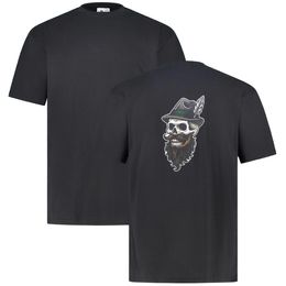 Große Größen Pfundskerl T-Shirt mit Rückenprint Farbe schwarz Größe: 5XL