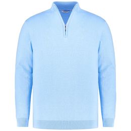 Große Größen Pfundskerl Feinstrickpullover mit Kaschmir Farbe hellblau Größe: 4XL