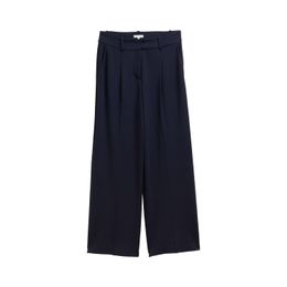 Tom Tailor Damen TTLEA Wide Leg Hose, blau, Uni, Gr. 44/32