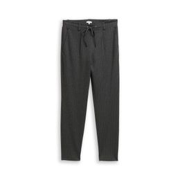 Tom Tailor Damen Loose Fit Hose mit Nadelstreifen, grau, Nadelstreifen, Gr. 42/30