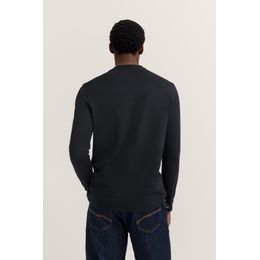 Longsweatshirt Bugatti "Rundhals", Herren, Gr. 3XL, blau (390, marine), Jersey, 100% Baumwolle, unifarben, normal, Rundhals, Sweatshirts, im Modern Fit aus Baumwolle