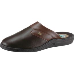 Herren Pantoffel aus Leder braun, Größe 40