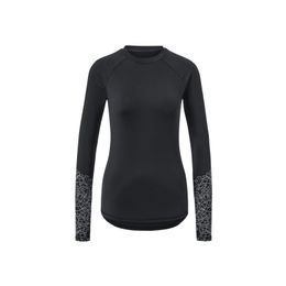 Tchibo - Langarm-Funktionsshirt - Damen - Gr. XS - silber/print
