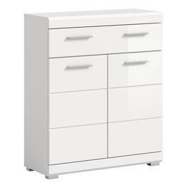 Pharao24.de Badezimmerschrank Beistellschrank Bad Hochglanz - 74 cm breit
