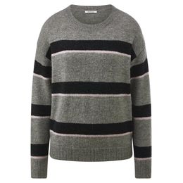 Peter Hahn - Rundhals-Pullover, grau, Gr. 44 / L - Wolle