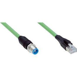 Sick Patchkabel, M12-Steckverbinder - RJ45-Steckverbinder, Cat 6a, Geschirmt, 2m, Gr&uuml;n - CLV620-3000 / 1041552