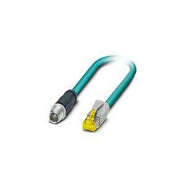 Phoenix Contact Kabelsatz, M12-Stecker - RJ45-Steckverbinder, 8 Leiter, 1m, IP67, Petrol - 1407471