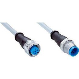 Sick Kabelsatz, M12-Buchse - M12-Steckverbinder, 4 Leiter, 10m, IP67, Grau - 2096601