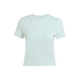 adidas Sportswear Funktionsshirt 'Essentials' Damen Gr&ouml;&szlig;e M mint / wei&szlig;