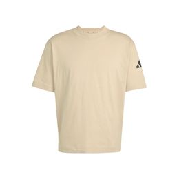 adidas Sportswear Funktionsshirt 'Essentials' Herren Gr&ouml;&szlig;e XL beige / schwarz