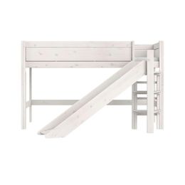 Lifetime Hochbett mit Rutsche wei&szlig; Ma&szlig;e (cm): B: 207 H: 128 T: 192.0 &raquo; M&ouml;bel Kraft