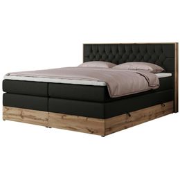 M&ouml;bel Kraft Boxspringbett mit Bettkasten schwarz Ma&szlig;e (cm): B: 148 H: 115 &raquo; M&ouml;bel Kraft