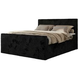 Möbel Kraft Boxbett mit Bettkasten schwarz Maße (cm): B: 144 H: 119 » Möbel Kraft