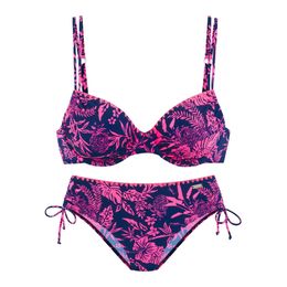 Venice Beach Bikini Damen Gr&ouml;&szlig;e S marine / hellpink