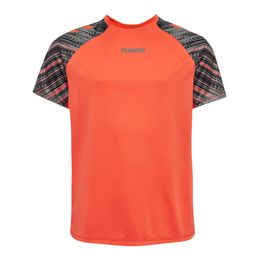 Hummel Funktionsshirt Jungen Gr&ouml;&szlig;e 116 grau / neonorange / schwarz